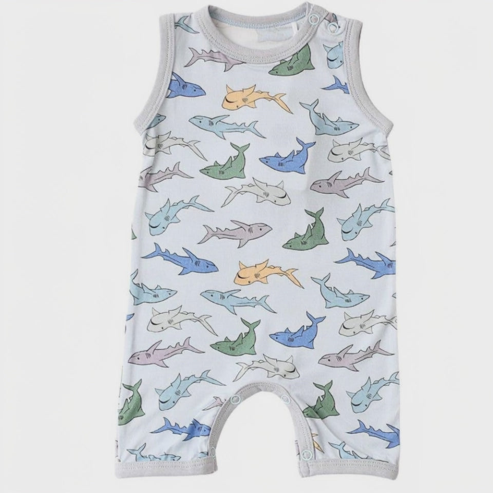 Bestaroo - Super - Soft - Bamboo - Shark Snuggles Shortall